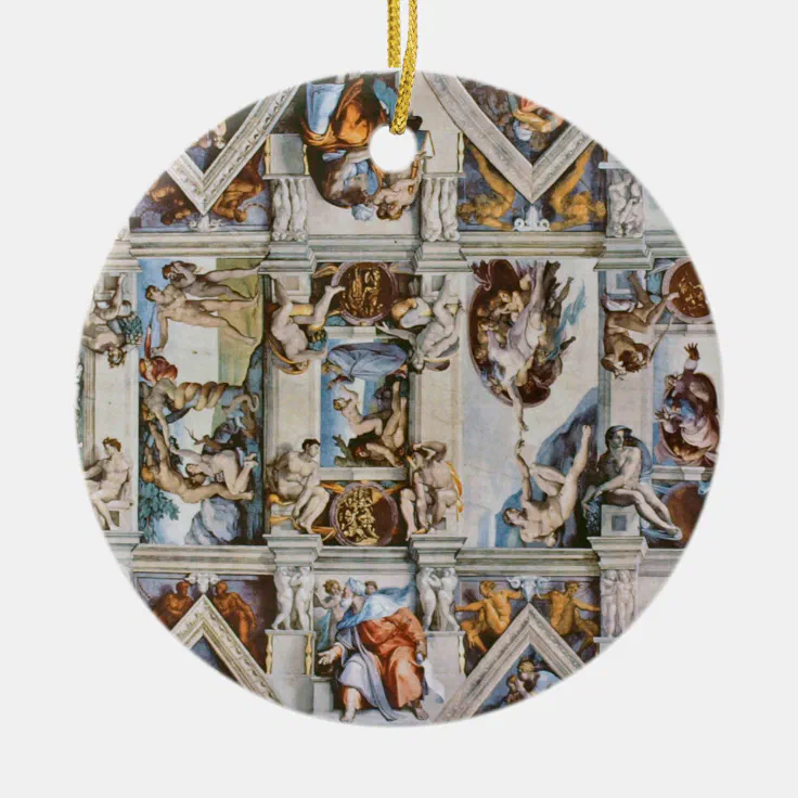 Sistine Chapel Ceiling Michelangelo Ceramic Ornament | Zazzle