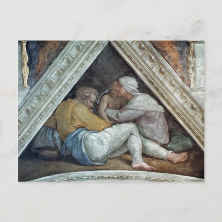 Sistine Chapel Ceiling: The Ancestors of Christ Postcard | Zazzle