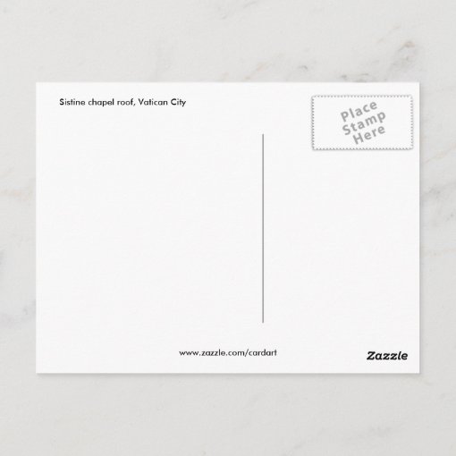 sistine chapel vc postcard | Zazzle