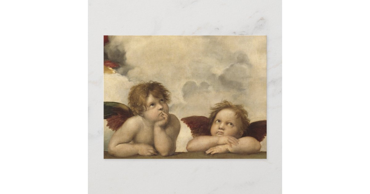 Sistine Madonna Angels by Raphael Postcard | Zazzle