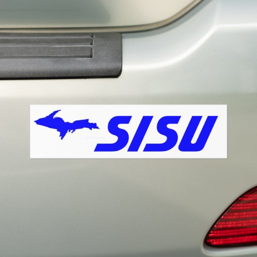 Sisu Bumper Sticker Upper Peninsula MI Finnish | Zazzle