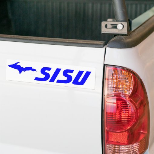 Sisu Bumper Sticker Upper Peninsula MI Finnish | Zazzle