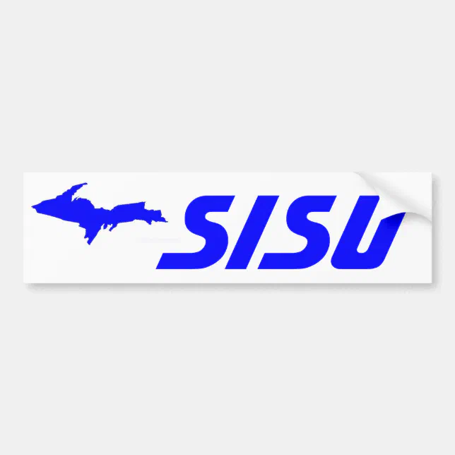 Sisu Bumper Sticker Upper Peninsula MI Finnish | Zazzle