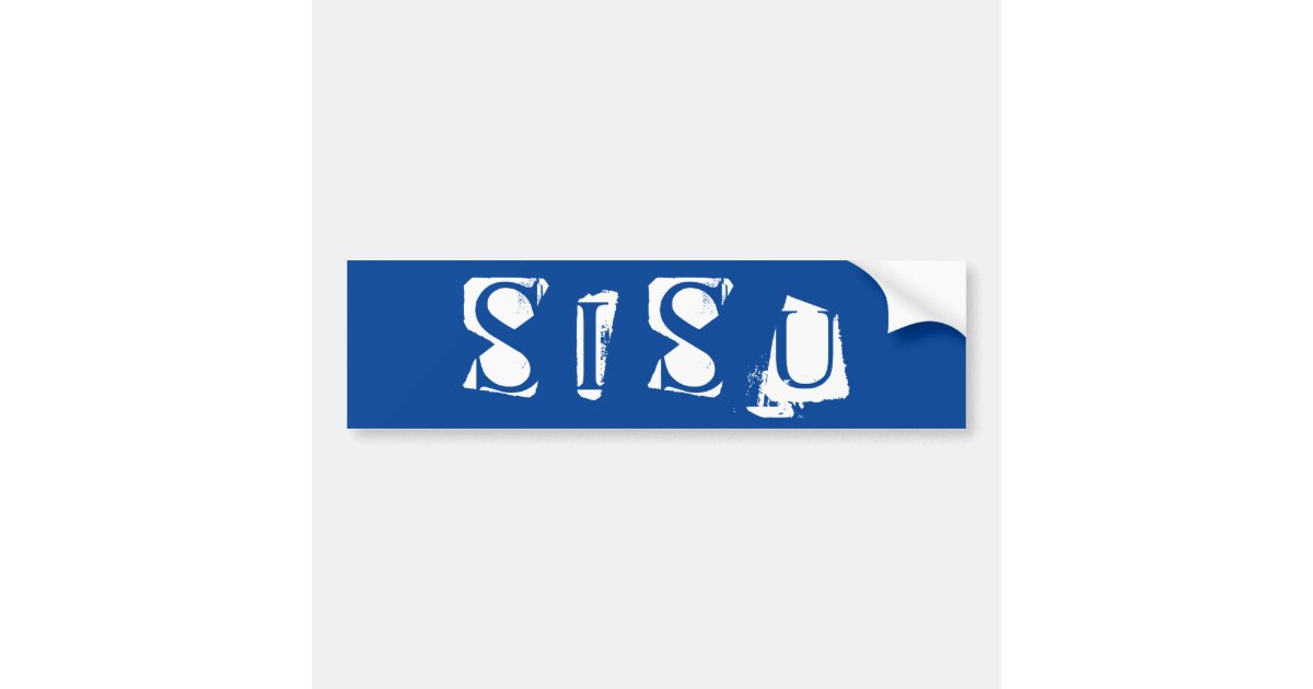SISU Finn Power Finnish eye-catching font style Bumper Sticker | Zazzle