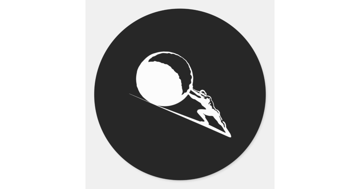 Sisyphus Greek Mythology Sisyphus Classic Round Sticker | Zazzle