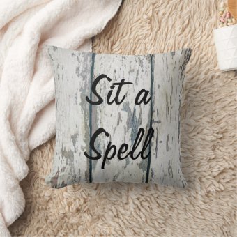 Sit A Spell Throw Pillow | Zazzle