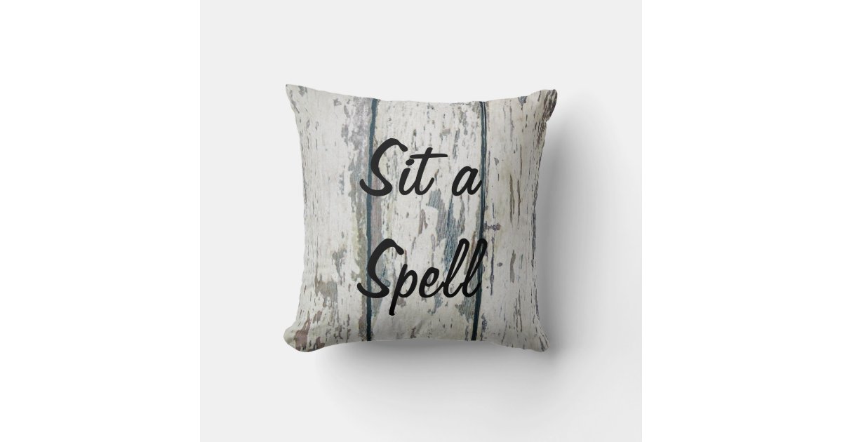 Sit A Spell Throw Pillow | Zazzle