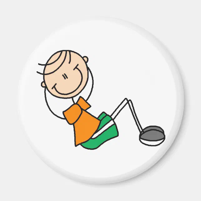 Sit Ups Stick Figure Magnet | Zazzle