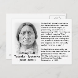 Sitting Bull FACT CARD | Zazzle