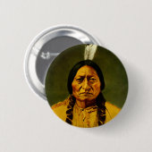 Sitting Bull Native American Indian Chief Pinback Button | Zazzle