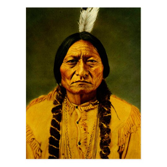 Sitting Bull Native American Indian Chief Postcard | Zazzle.com