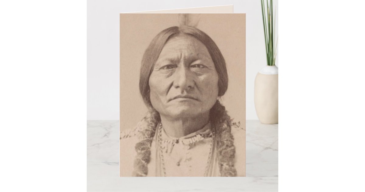 SITTING BULL NATIVE AMERICAN INDIAN GIANT CARDS | Zazzle