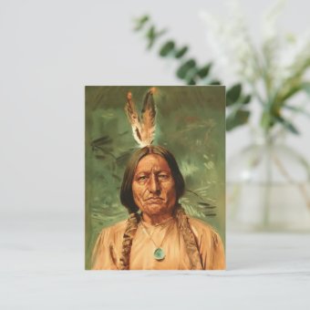 Sitting-Bull painted by William Gilbert Gaul 1890 Postcard | Zazzle