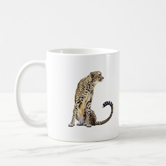 Sitting cheetah coffee mug | Zazzle.com