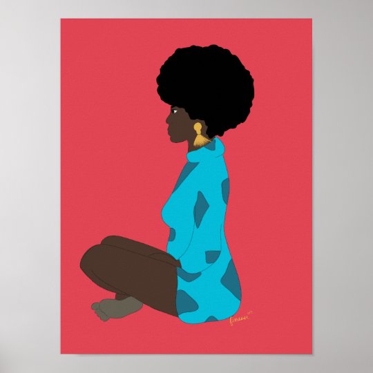 Sitting Lady Poster | Zazzle.com