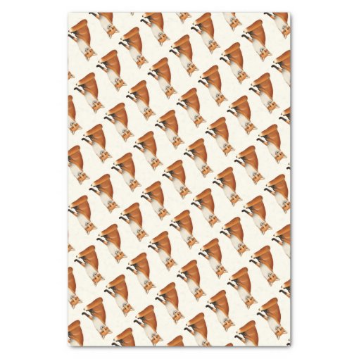 Sitting Red Fox Wildlife Tissue Paper | Zazzle