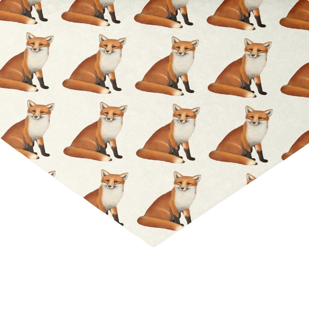 Sitting Red Fox Wildlife Tissue Paper | Zazzle