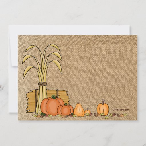 Sitting Scarecrow Invitation | Zazzle