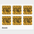 Six Feet Social Distancing Square Sticker | Zazzle
