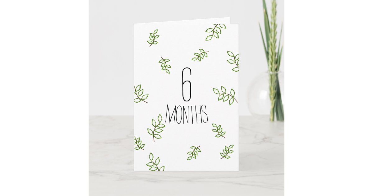 Six Month Anniversary Card | Zazzle