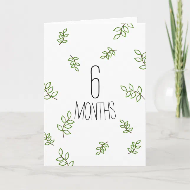 Six Month Anniversary Card | Zazzle