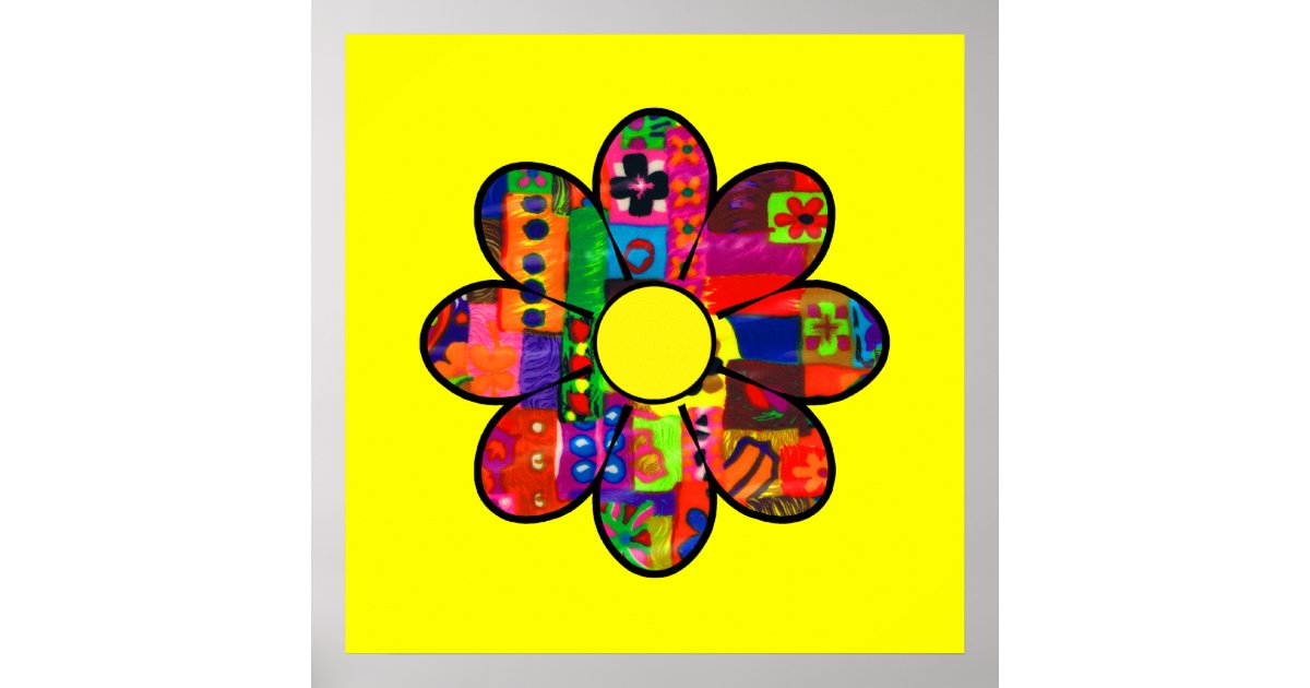 Sixties Flower Power Poster | Zazzle