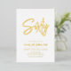 Sixty | Chic Foil Script 60th Birthday Party Foil Invitation | Zazzle