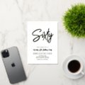 Sixty | Chic Foil Script 60th Birthday Party Foil Invitation | Zazzle