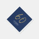 Sixty | Gold & Navy Blue Lettering 60th Birthday Napkins | Zazzle