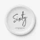 Sixty Modern Lettering 60th birthday Paper Plates | Zazzle