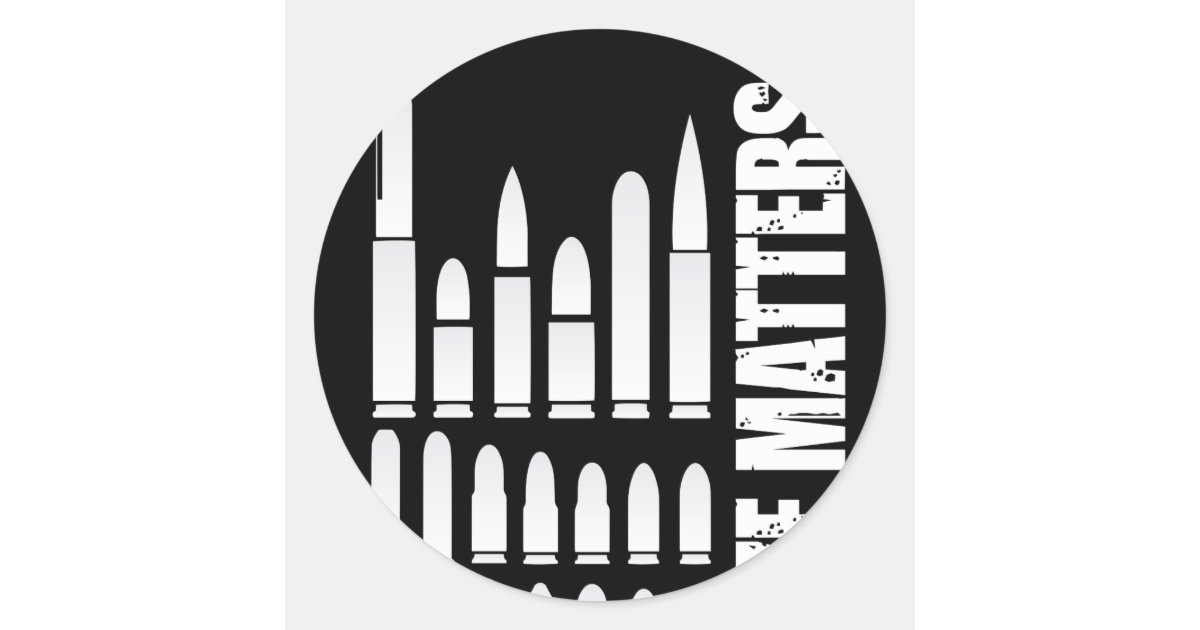 Size Matters Ammunition Bullet Sizes Classic Round Sticker | Zazzle