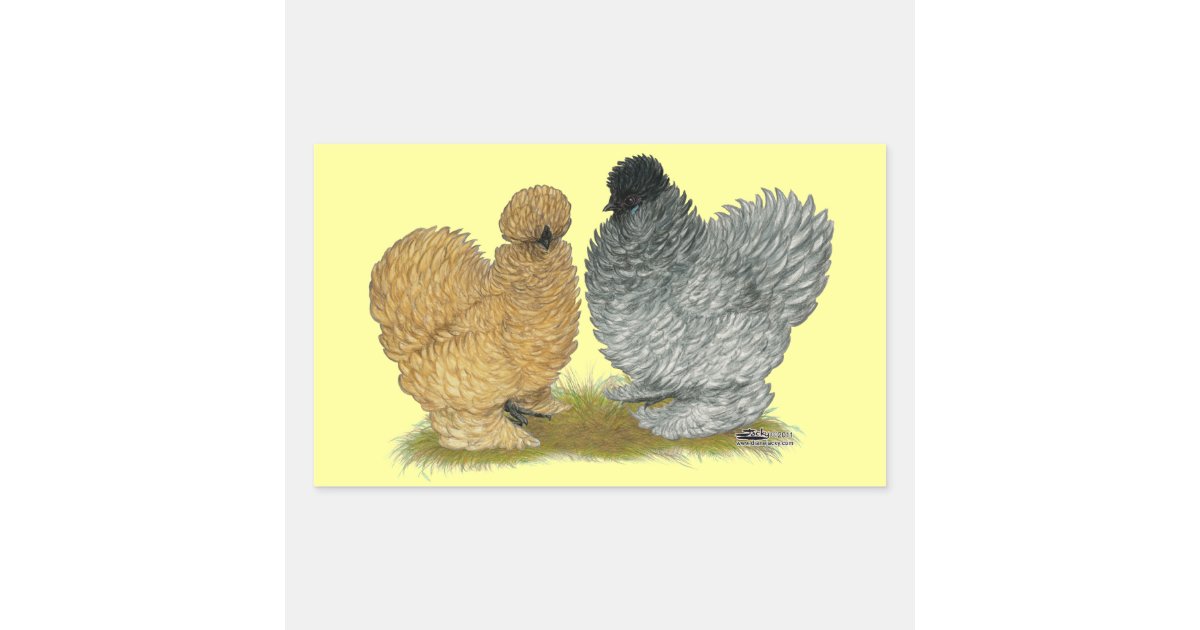 Sizzle Chickens Rectangular Sticker | Zazzle