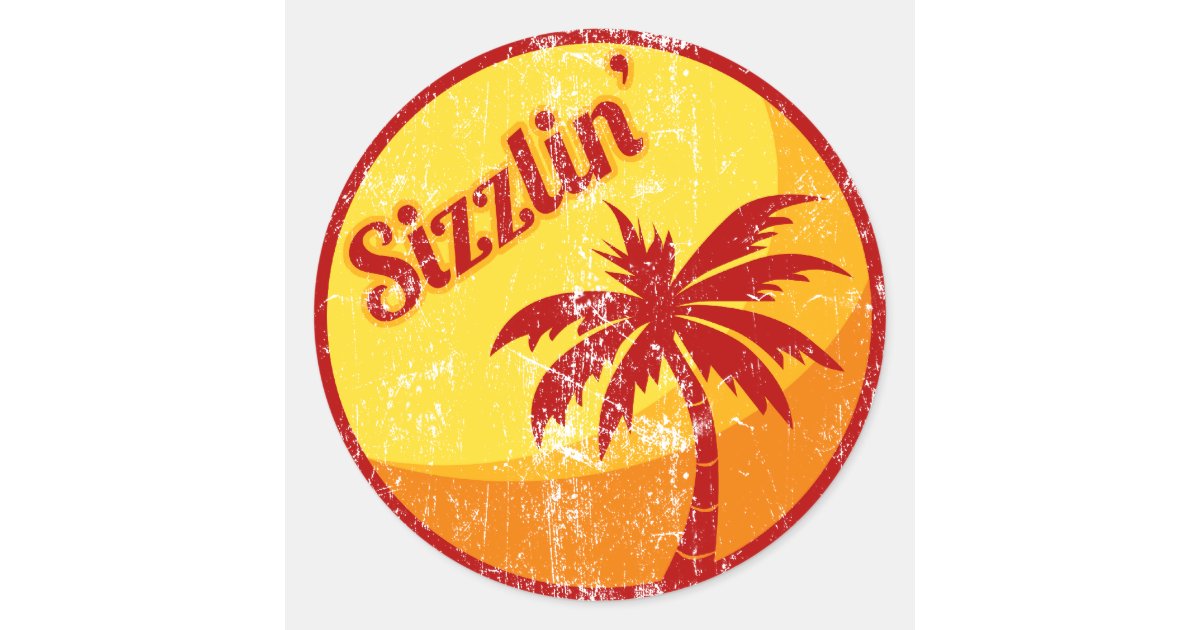 Sizzlin' Classic Round Sticker | Zazzle