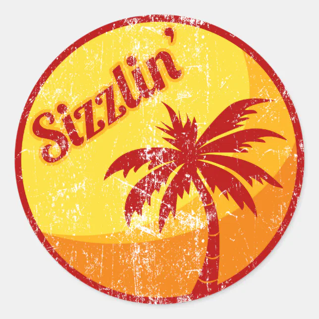 Sizzlin' Classic Round Sticker | Zazzle