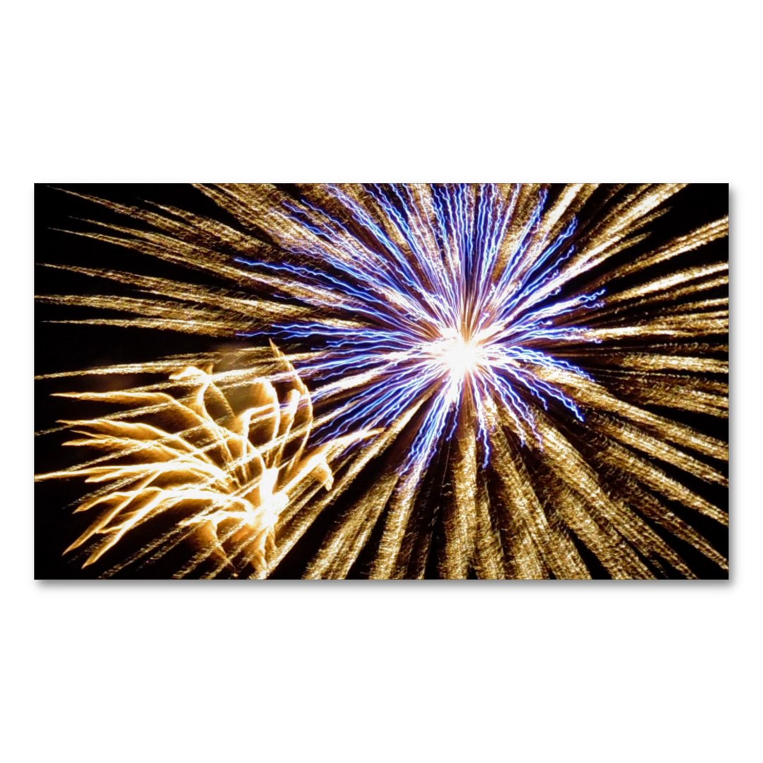 Sizzling Fireworks Display Business Card Magnet | Zazzle