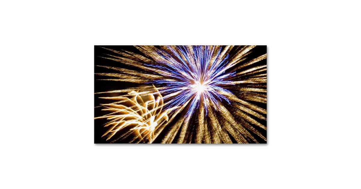 Sizzling Fireworks Display Business Card Magnet | Zazzle