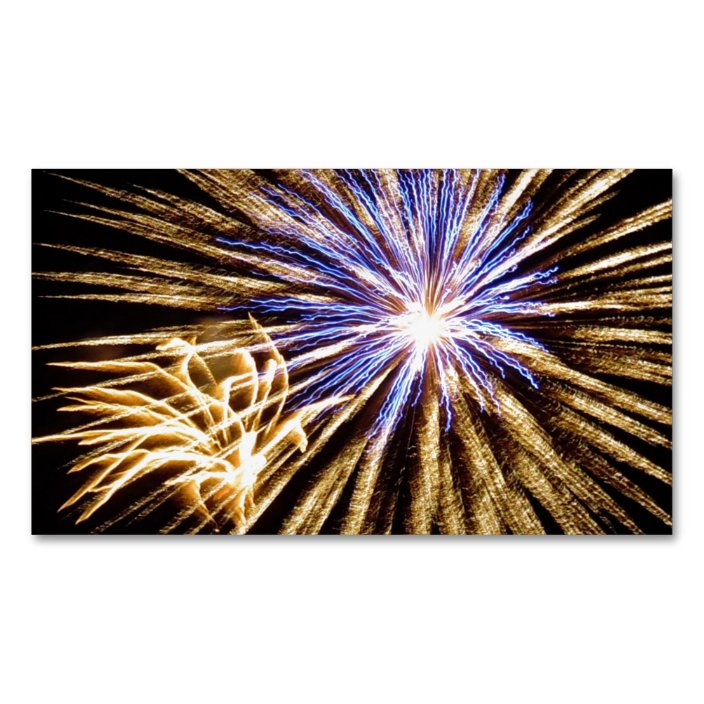 Sizzling Fireworks Display Business Card Magnet | Zazzle.com
