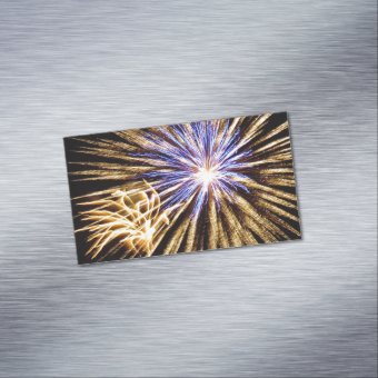 Sizzling Fireworks Display Business Card Magnet | Zazzle
