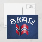 Skal Norwegian Flag Norway Drinking Toast Postcard | Zazzle