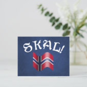 Skal Norwegian Flag Norway Drinking Toast Postcard | Zazzle