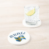 Skal Swedish Drinking Toast with Flag of Sweden Coaster | Zazzle