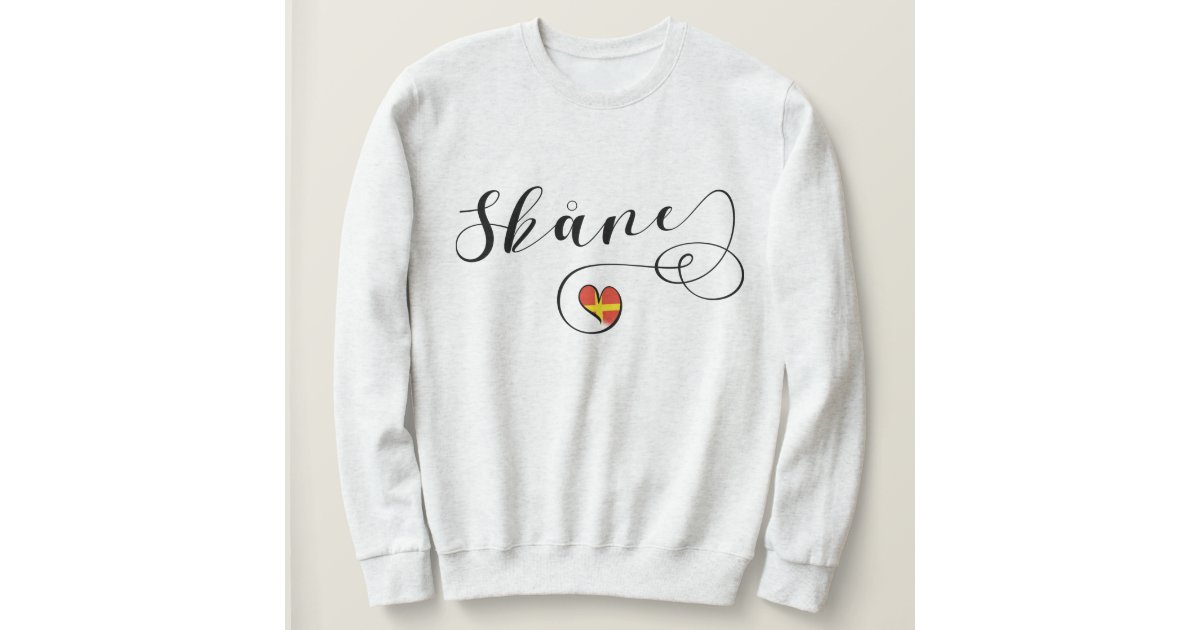 Skåne Flag Heart, Sweden, Scania Sweatshirt | Zazzle