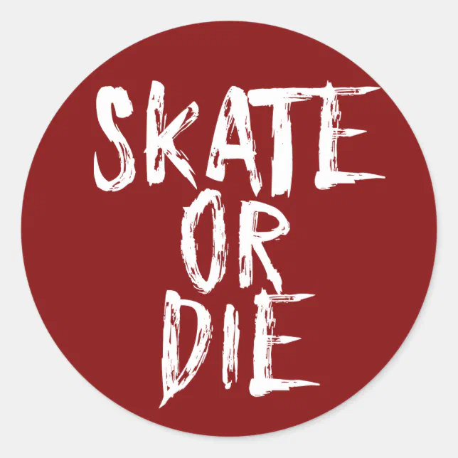 Skate or Die, Roller Derby design Classic Round Sticker | Zazzle