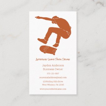 Skate Park, Skateboarding Themed, Skateboard Business Card | Zazzle