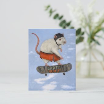 Skate Rat Postcard | Zazzle