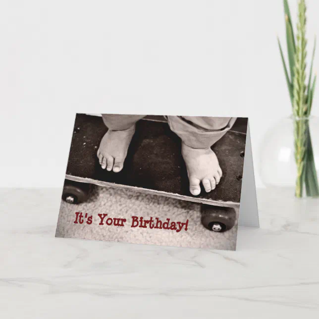 Skateboard Birthday Card | Zazzle