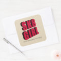 Skateboard Logo Square Sticker | Zazzle