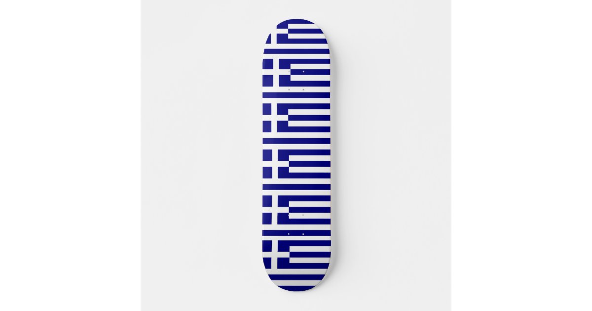 Skateboard with flag of Greece Deck | Zazzle