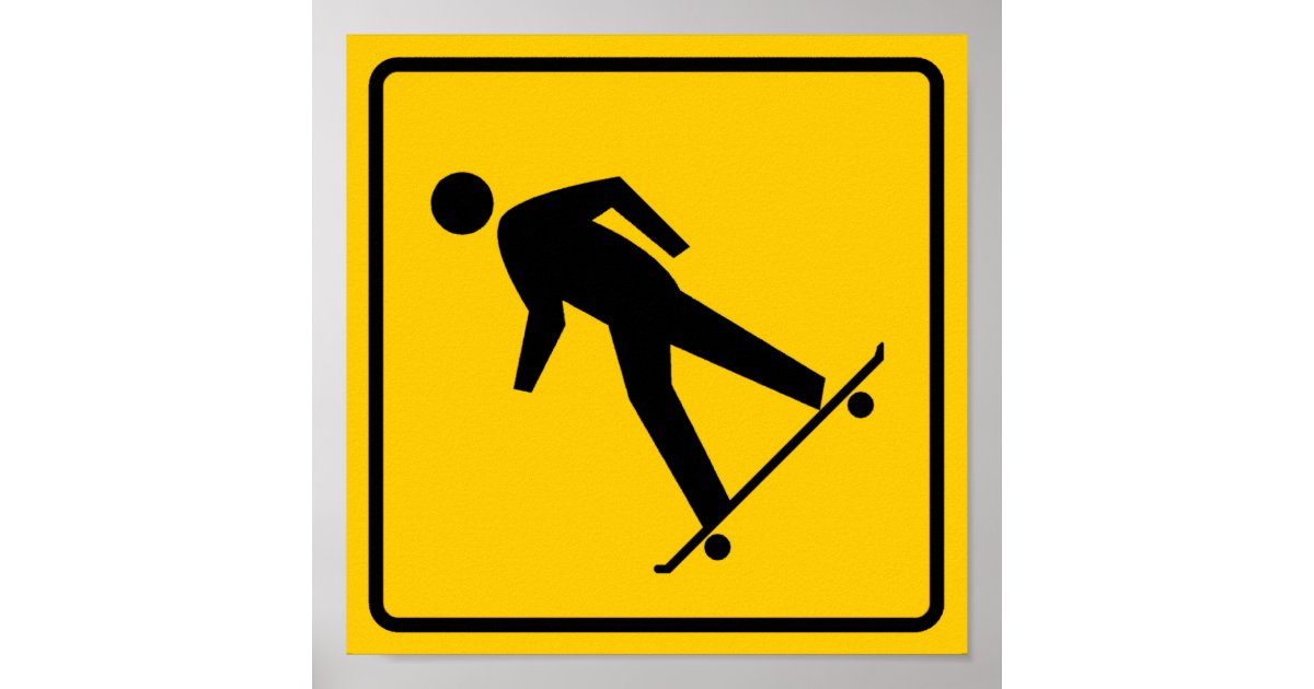 Skateboard Zone Highway Sign | Zazzle