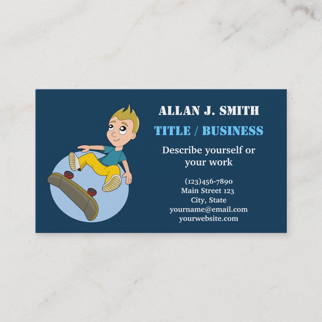 Skateboarding Business Cards | Zazzle